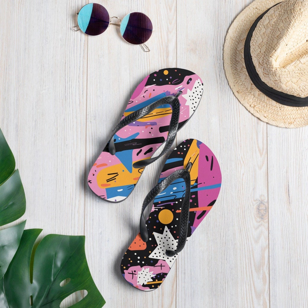 Retro Nostalgia Flip Flops Vintage Vibes Sandals for Casual Chic ...