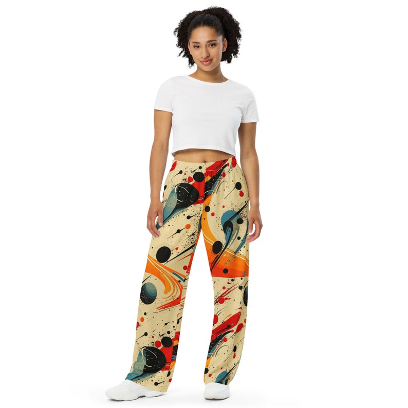 Atomic Pajama Pants, Unisex Wide-leg Pants, Outerspace Pjs, Planet Pants, Comfy Jammies ...