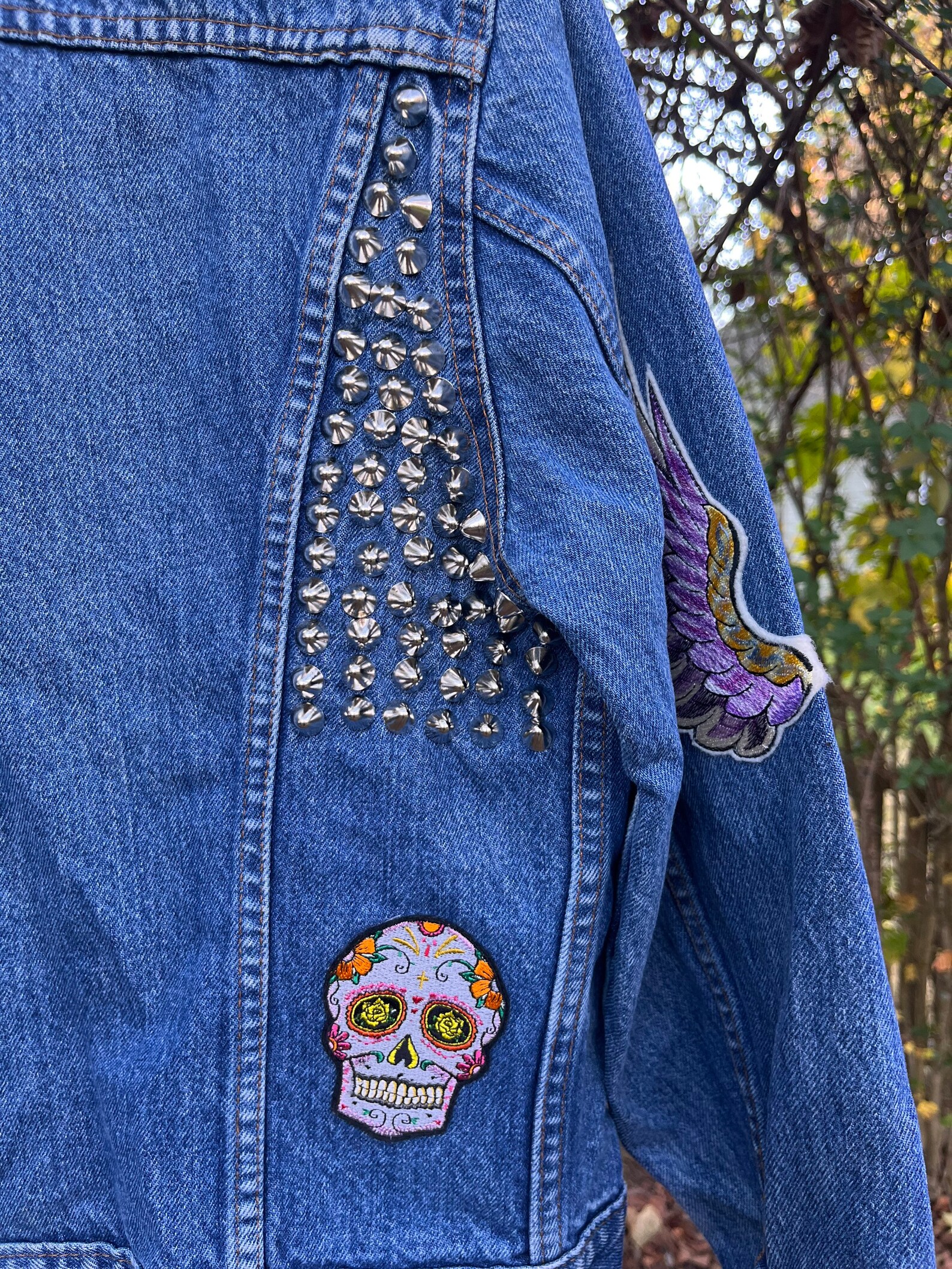 Levi’s Studded and Patch Jacket in Size Medium - Etsy