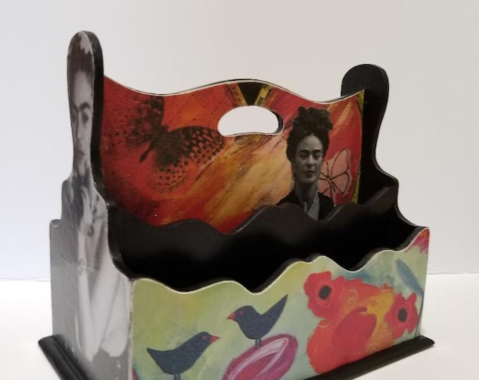 Frida Kahlo Desk Organizer, Frida Organizer, Frida Kahlo Gift, Artist ...