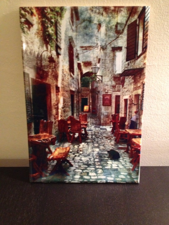 Paris Ceramic Wall Art Tile 8 by 12 Glossy | Etsy