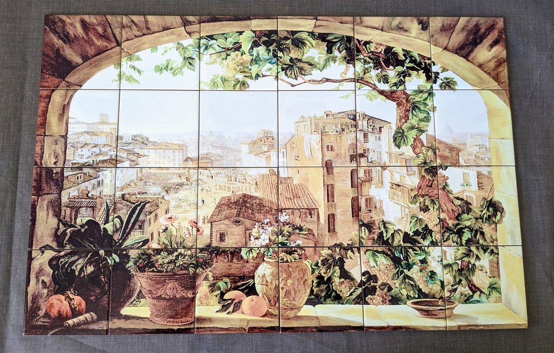 Tuscany Italy Ceramic Tile Mural Backsplash. - Etsy
