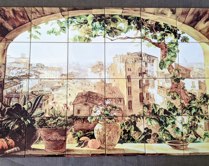 Tuscany Italy Ceramic Tile Mural Backsplash. - Etsy