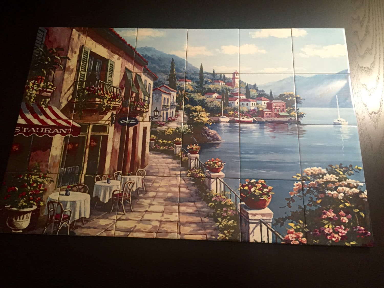 Ceramic Tile Mural Backsplash of Cornith Greece. - Etsy