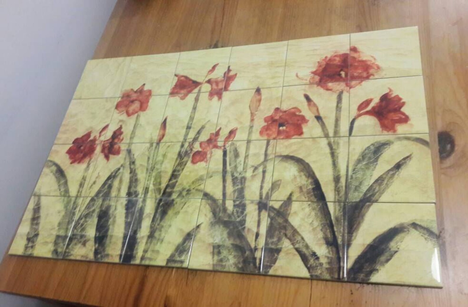 Poppy Ceramic Tile Mural Backsplash. - Etsy