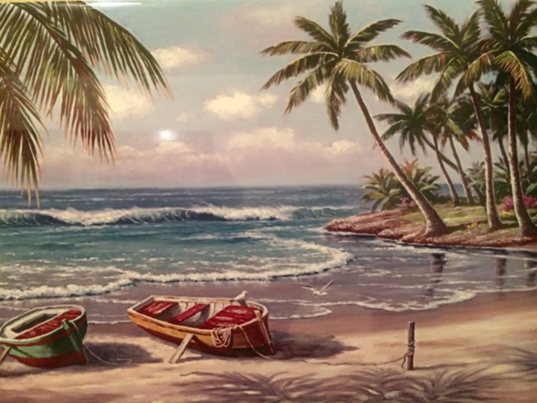 Jamaica Ceramic Wall Art Tile, 8" by 12" Glossy Finish, With or Without ...