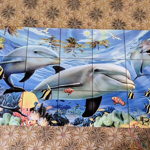 Dolphins Ceramic Tile Mural. - Etsy
