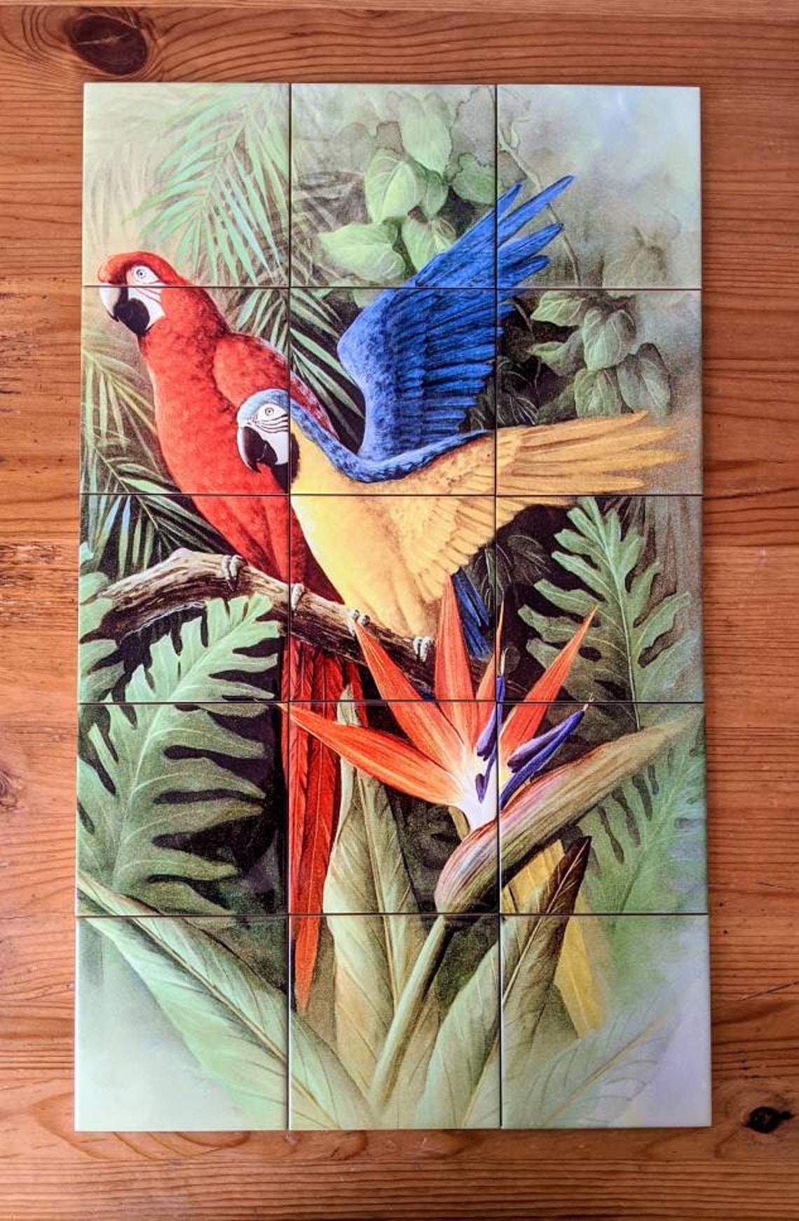 Parrots Ceramic Tile Mural. - Etsy