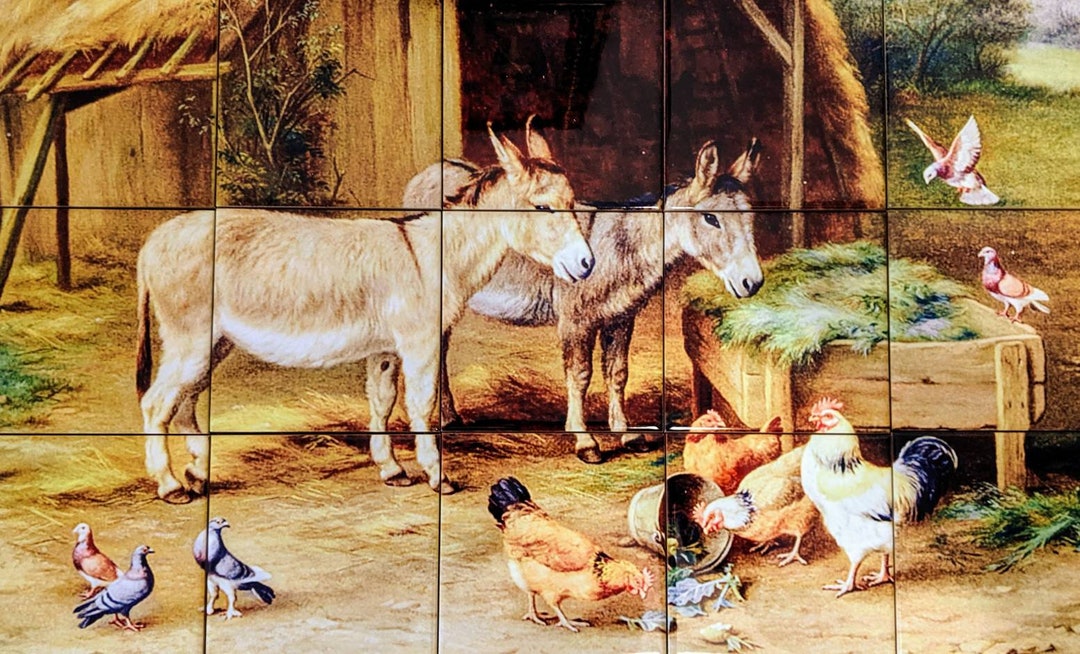 Farmhouse Animals Ceramic Tile Mural. - Etsy