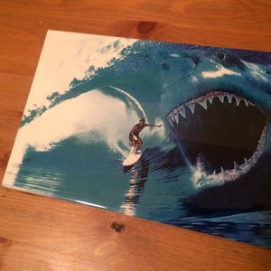 Shark Ceramic Wall Art Tile, 8" by 12" Glossy Finish, With or Without ...