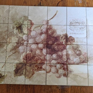 Grapes Ceramic Tile Mural Backsplash. - Etsy