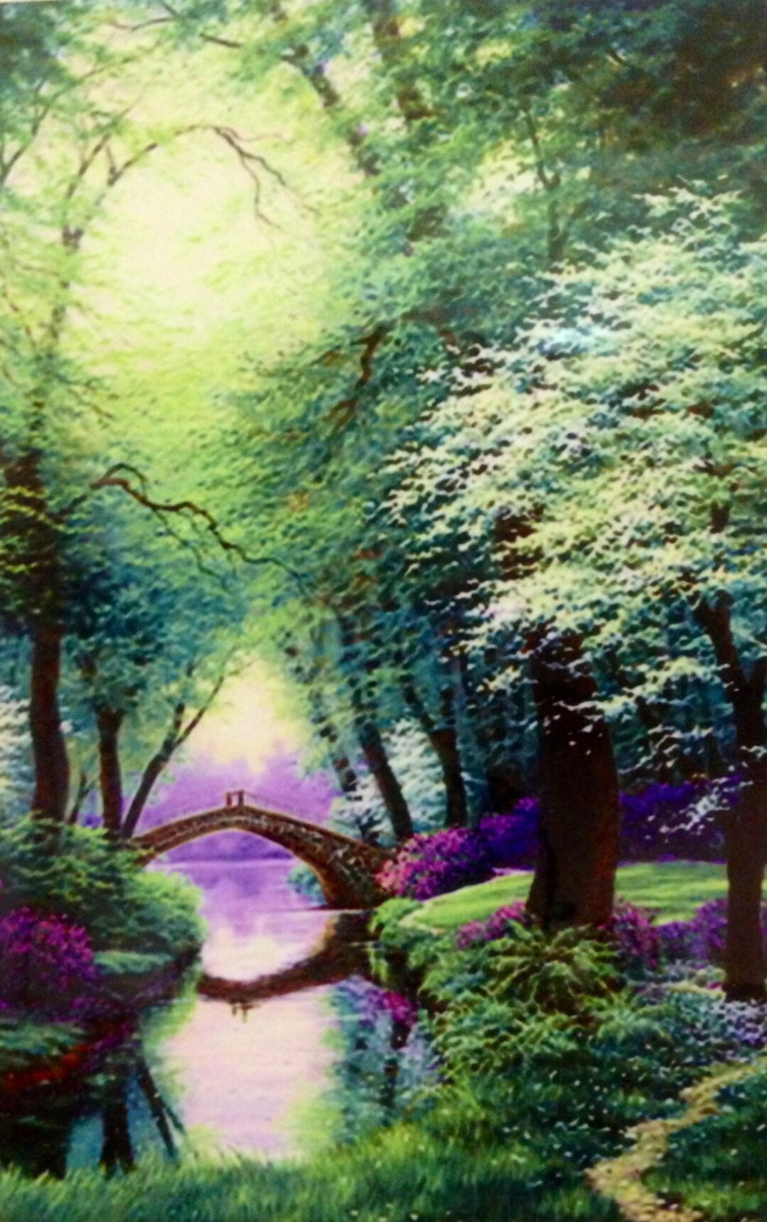 Magic Forest Ceramic Wall Art Tile, 8" by 12" Glossy Finish, With or ...