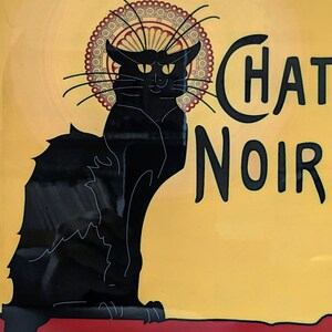 Chat Noir Ceramic Wall Art Tile, 8" by 12" Glossy Finish, With or ...