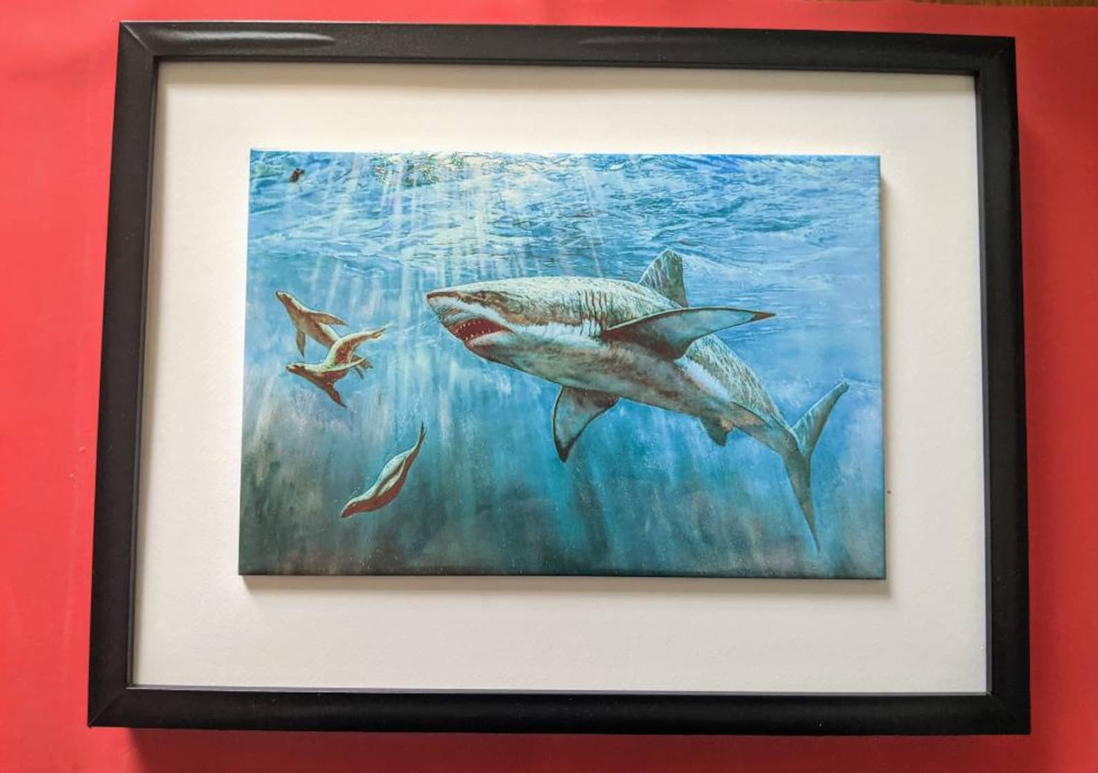 Shark Ceramic Wall Art Tile, 8" by 12" Glossy Finish, With or Without ...
