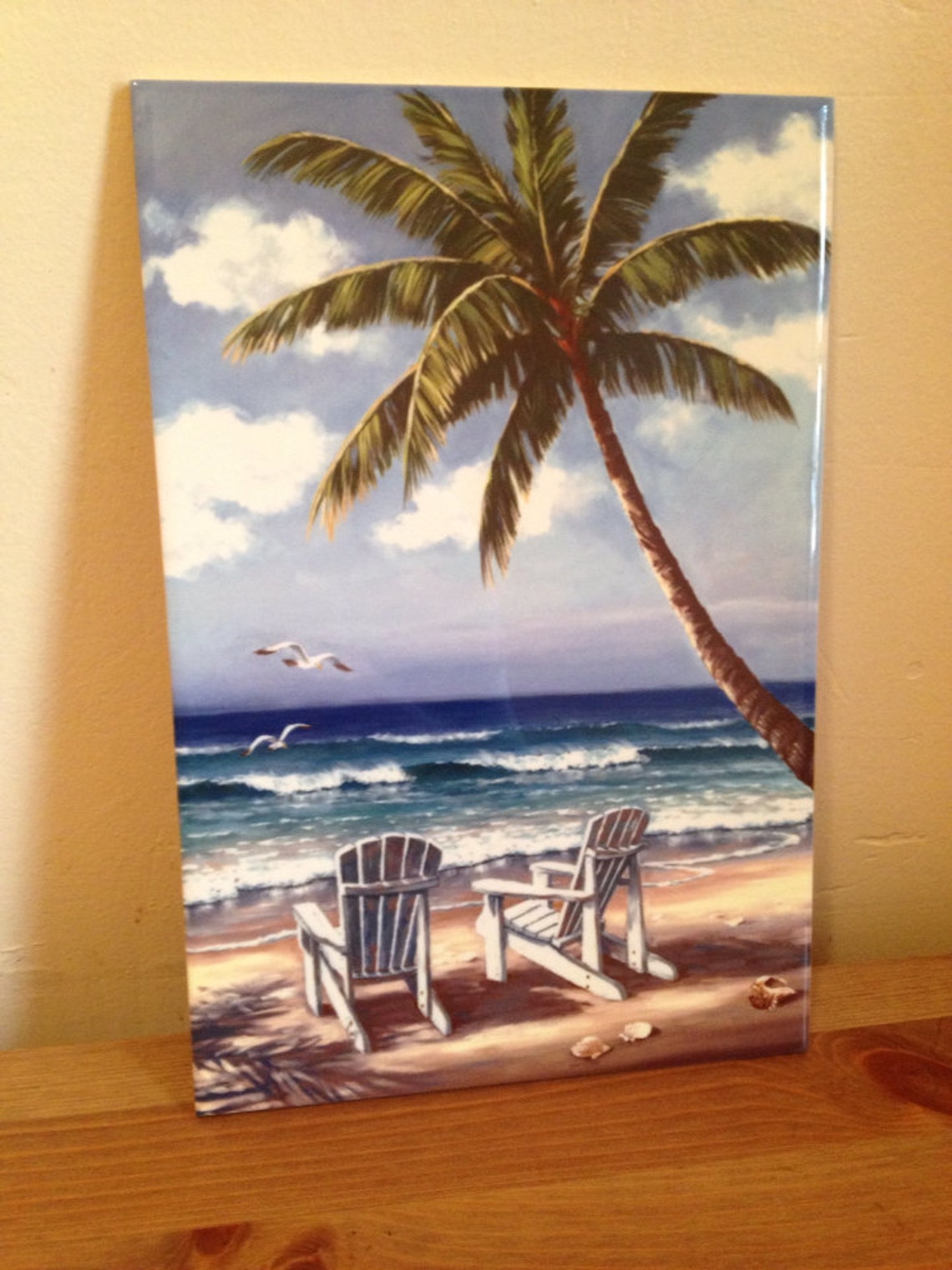 Jamaica Ceramic Wall Art Tile 8 by 12 Glossy | Etsy