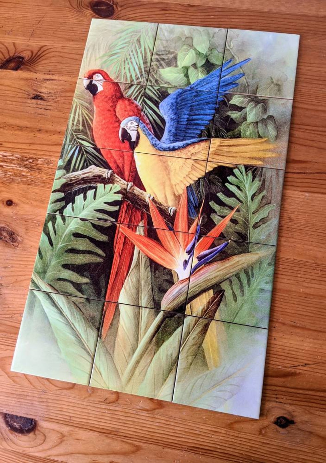 Parrots Ceramic Tile Mural. - Etsy