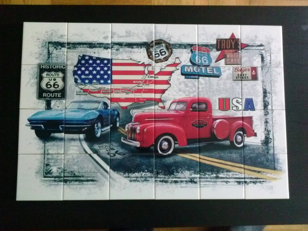 Route 66 Ceramic Tile Mural. - Etsy