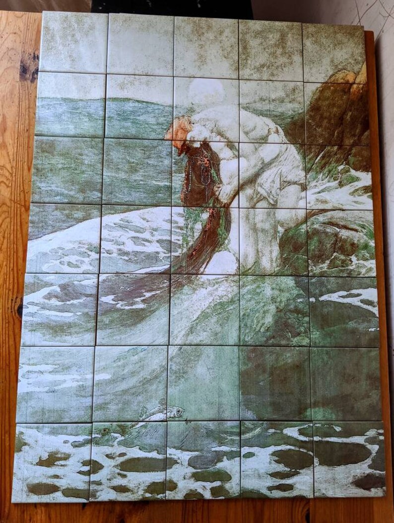 Mermaid Siren Ceramic Tile Mural. - Etsy