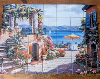 Tuscany Italy Ceramic Tile Mural Backsplash. - Etsy