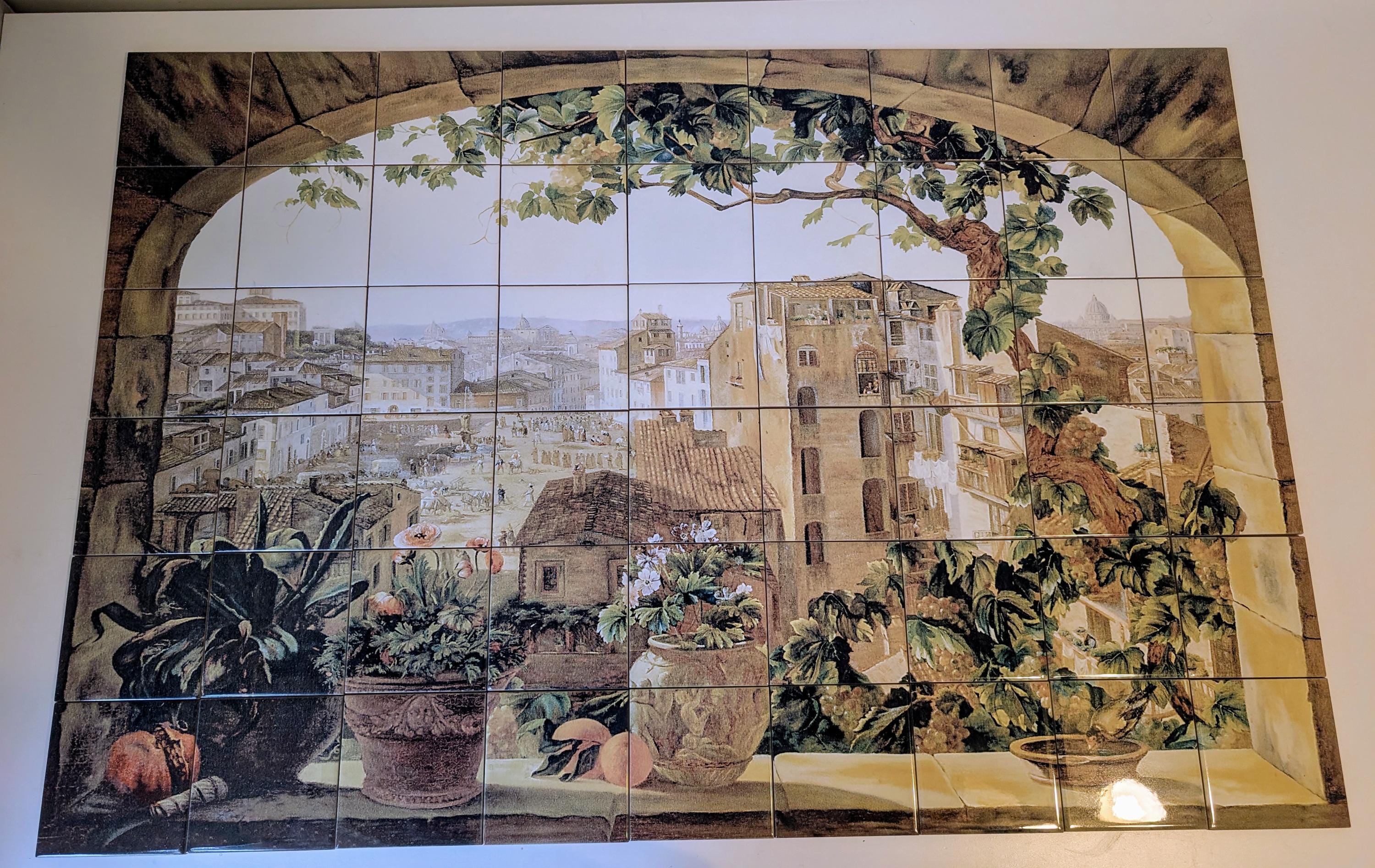 Tuscany Italy Ceramic Tile Mural Backsplash. - Etsy