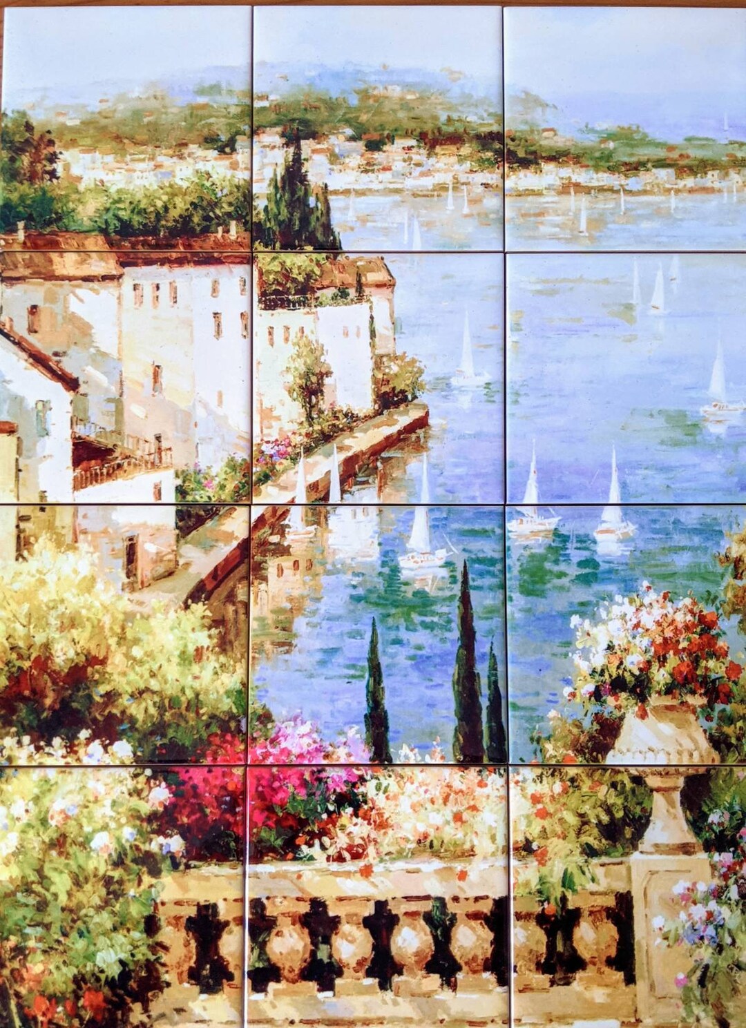 Mykonos Greece Ceramic Tile Mural. - Etsy