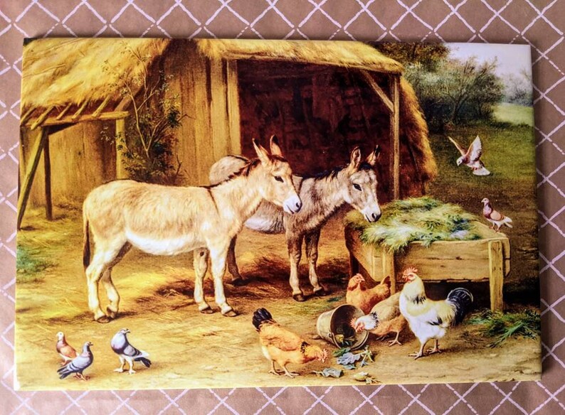 Farm Animals Ceramic Wall Art Tile 8 by 12 Glossy - Etsy