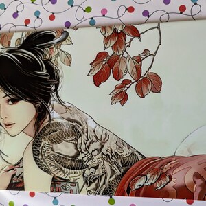 Dragon Tattoo Ceramic Wall Art Tile, 8" by 12" Glossy Finish, With or ...