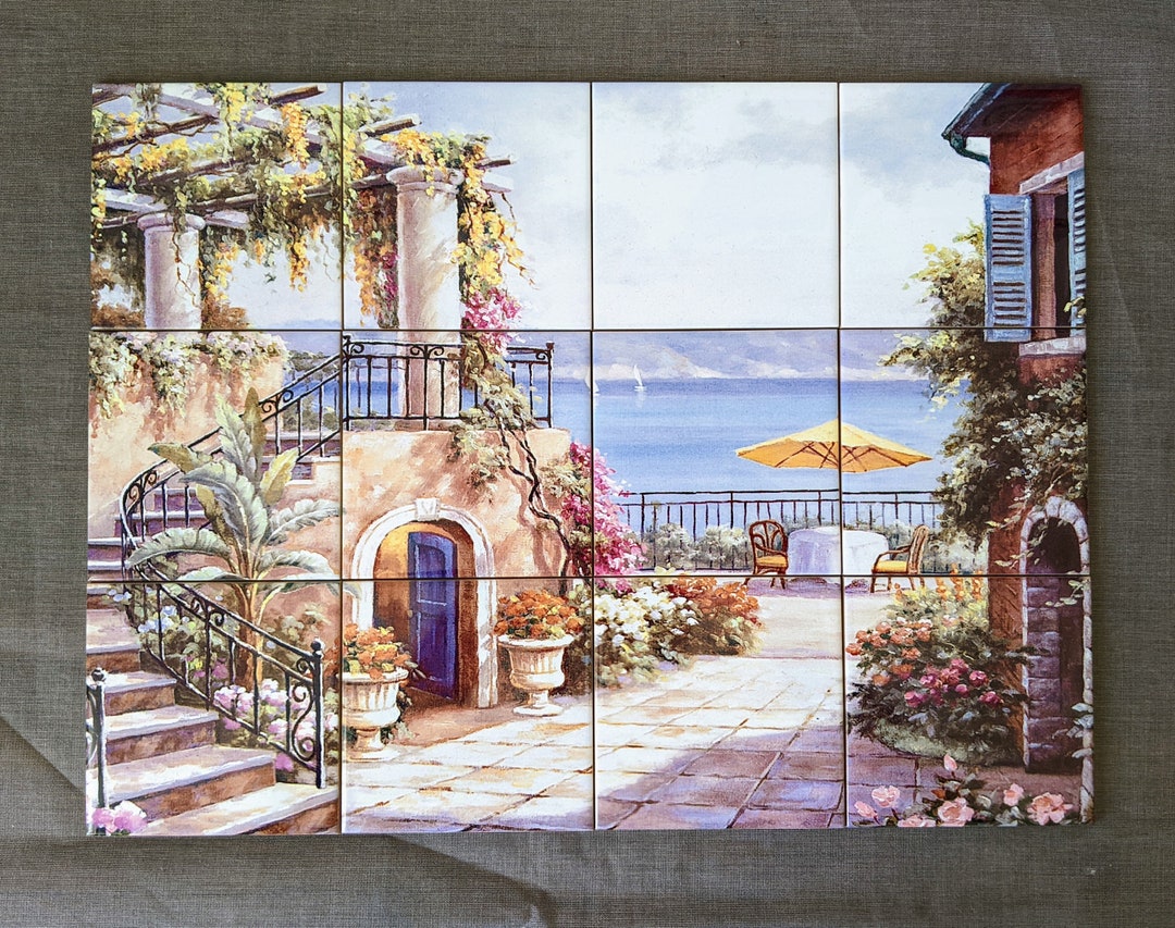 Tuscany Italy Ceramic Tile Mural Backsplash. - Etsy