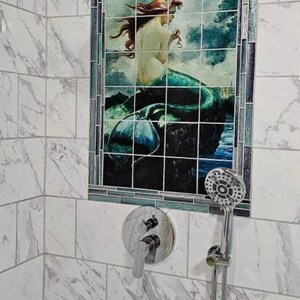 Ceramic Tile Mural of a Mermaid. - Etsy