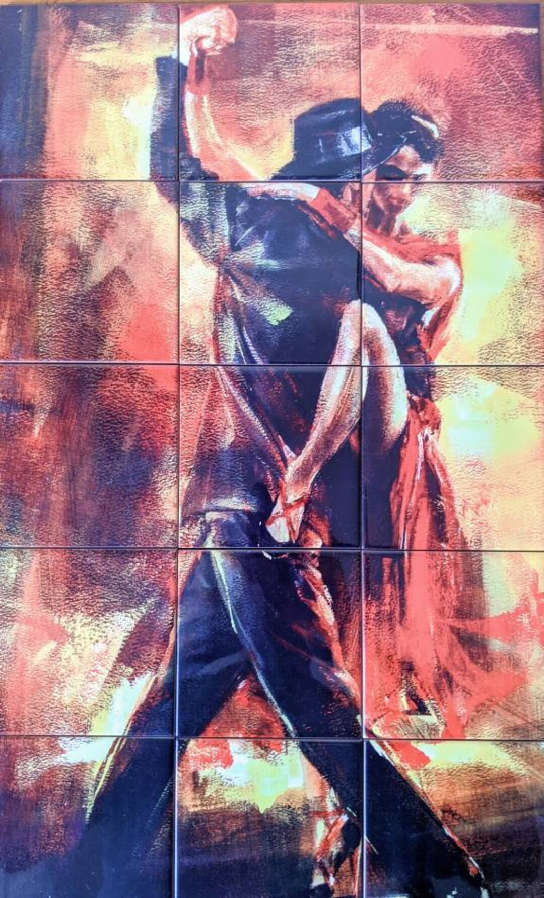 Ceramic Tile Mural Backsplash of Tango. - Etsy