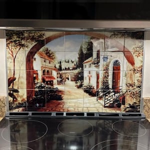 Tuscany Italy Ceramic Tile Mural Backsplash. - Etsy