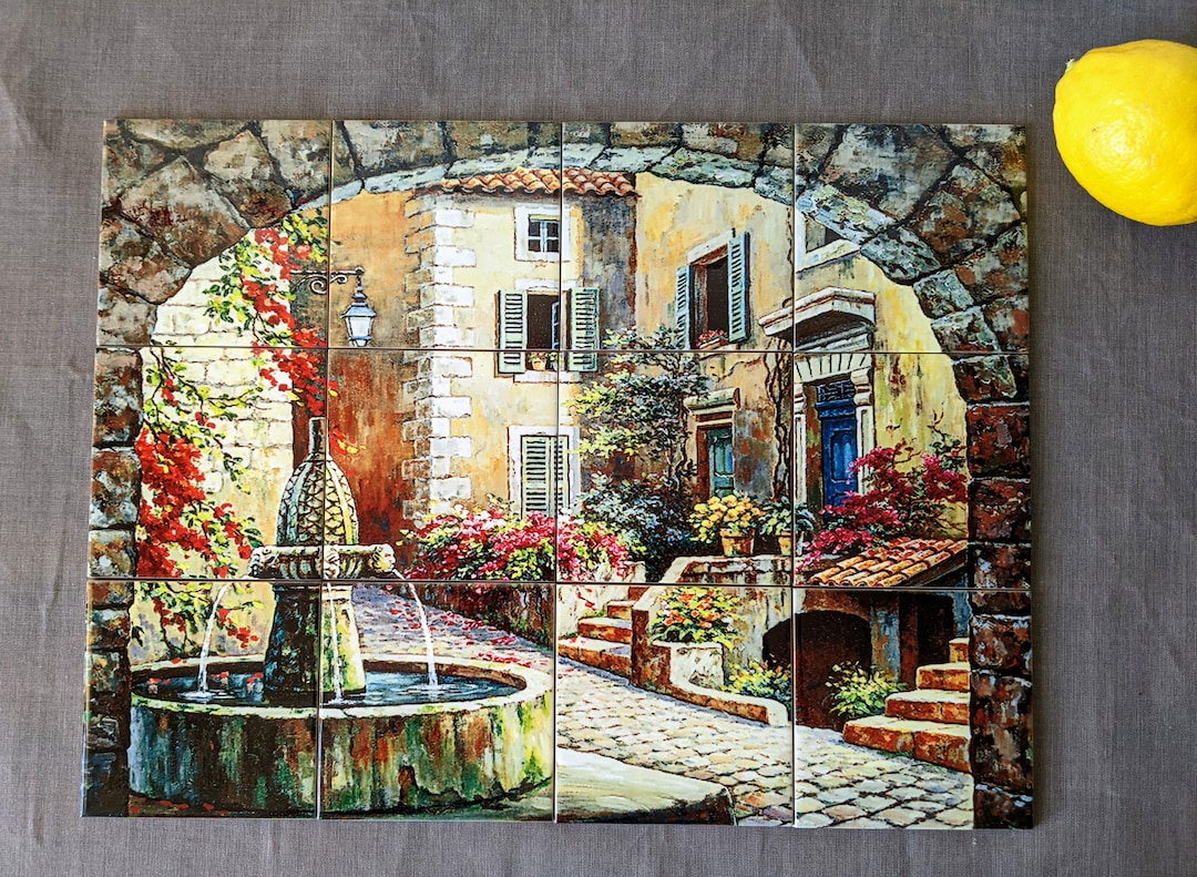 Tuscany Italy Ceramic Tile Mural Backsplash. - Etsy