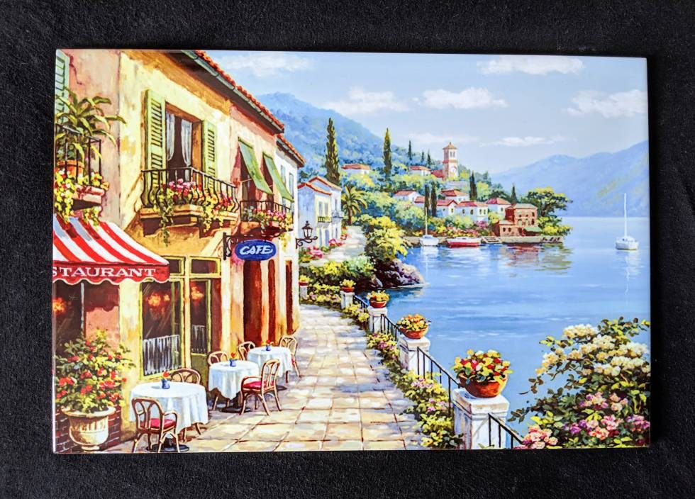 Greece Landscape Decorative Handmade Ceramic Wall Tile/plaque - Etsy