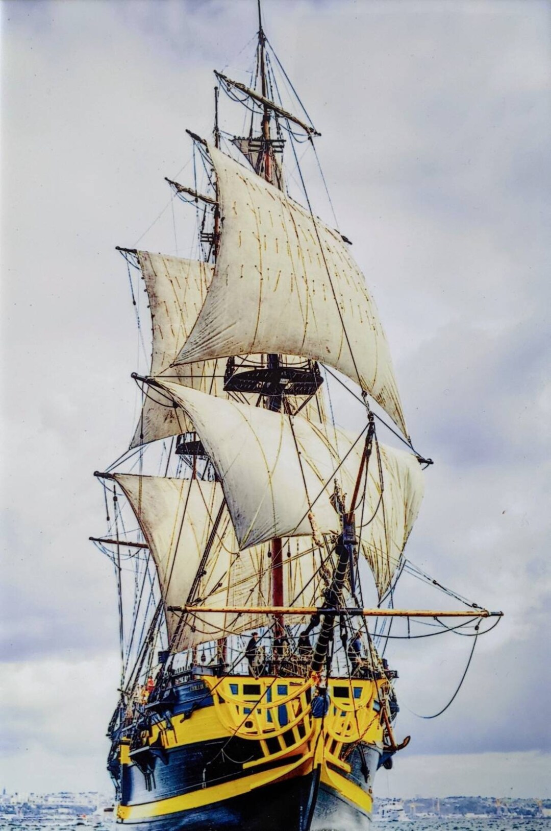 Ship Ceramic Wall Art Tile, 8" by 12" Glossy Finish, With or Without A ...