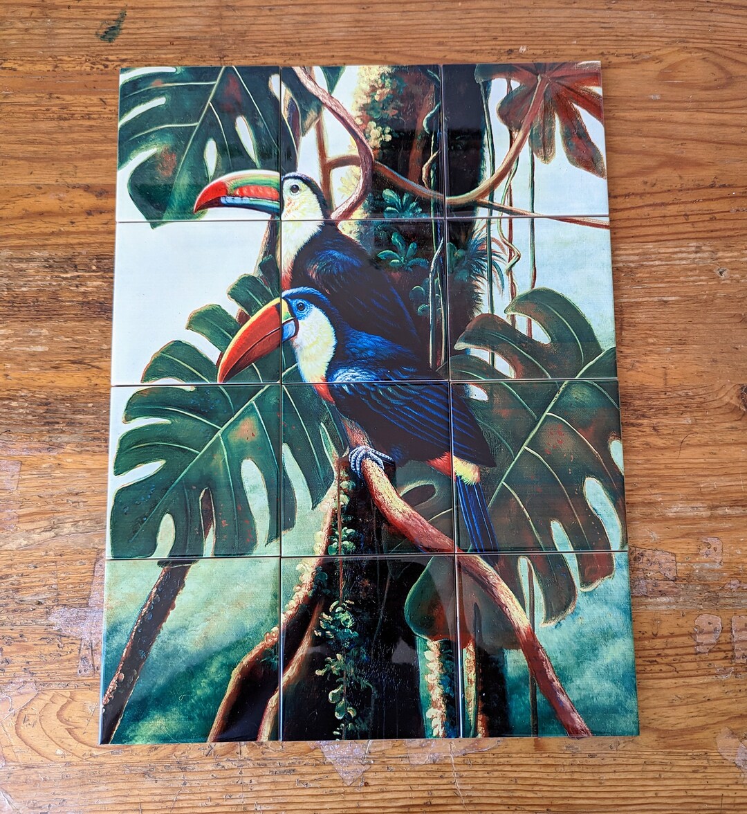 Toucan Birds Ceramic Tile Mural Backsplash. - Etsy