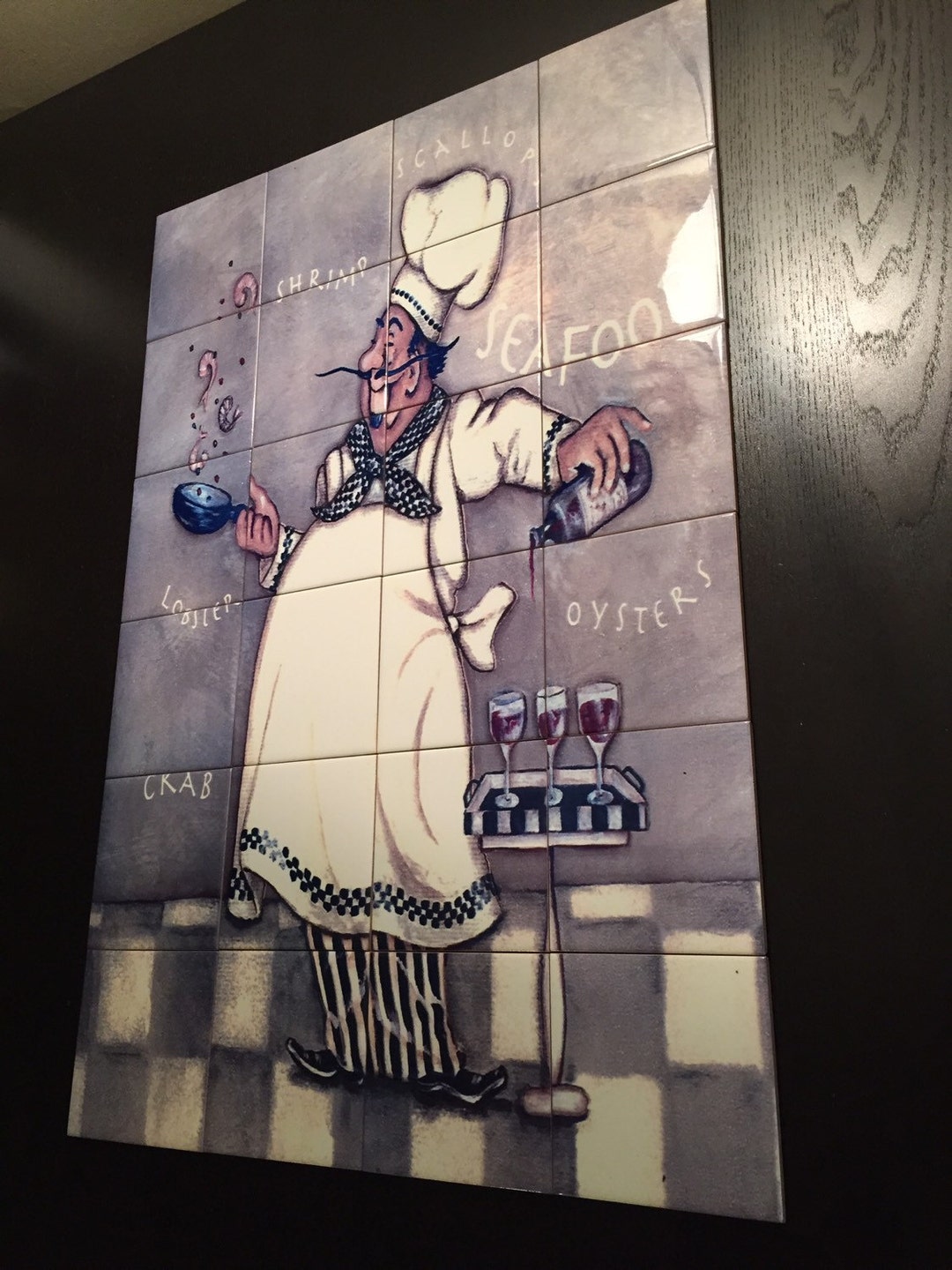 Seafood Ceramic Tile Mural Backsplash. - Etsy