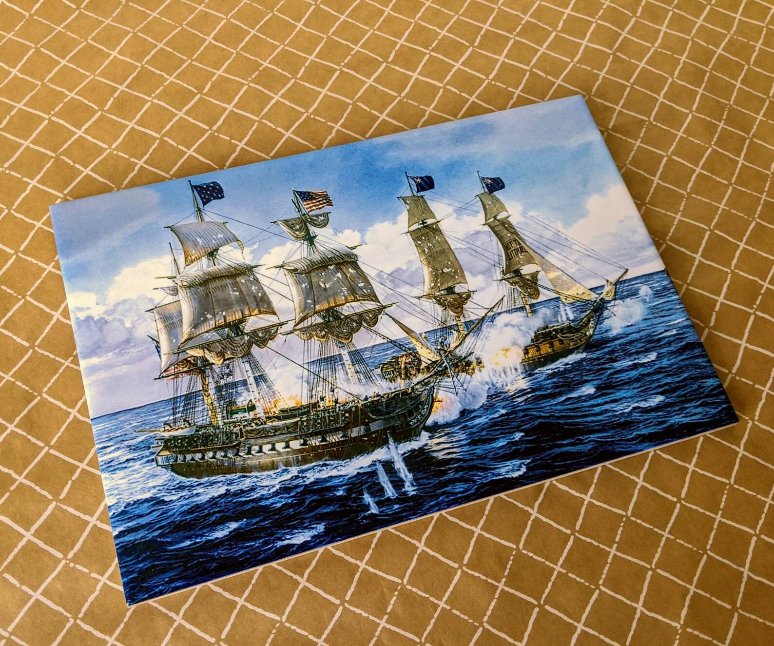 Naval Battle Ceramic Wall Art Tile 8 by 12 Glossy | Etsy
