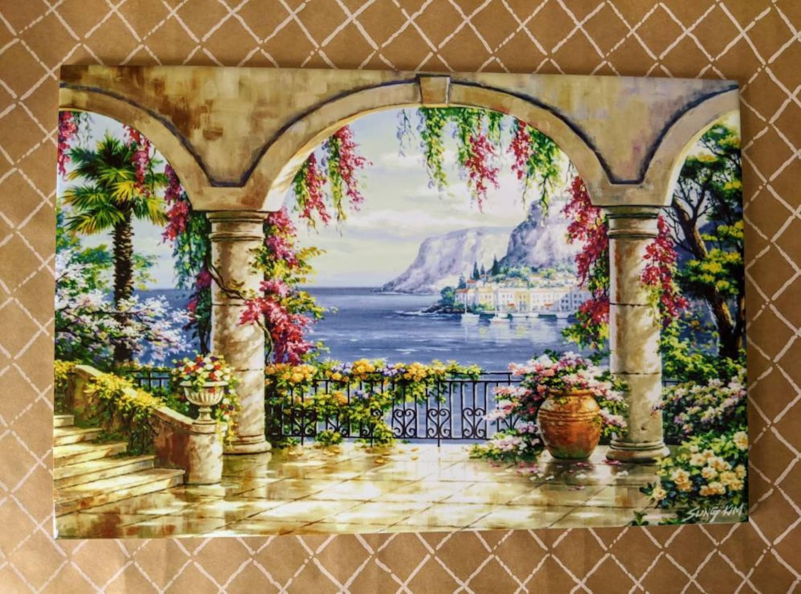 Capri Island Ceramic Wall Art Tile 8 by 12 Glossy - Etsy