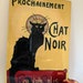 Chat Noir Ceramic Wall Art Tile, 8" by 12" Glossy Finish, With or ...