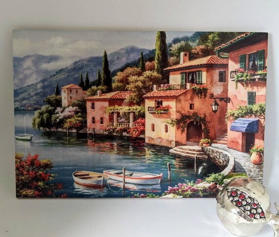 Capri Island Italy Ceramic Wall Art Tile 8 by 12 | Etsy