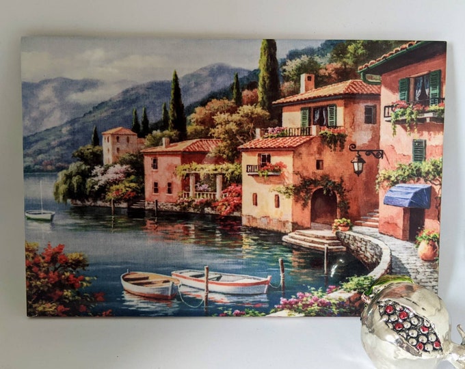 Capri Island Italy Ceramic Wall Art Tile, 8 by 12 Glossy Finish, With ...