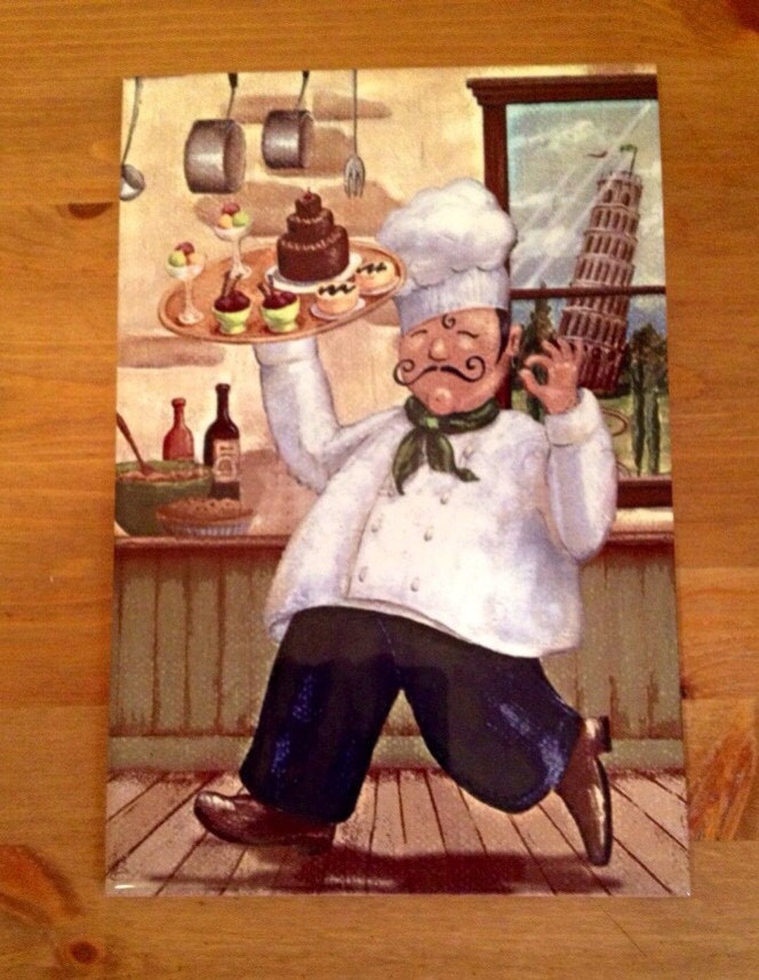 Pastry Chef Ceramic Wall Art Tile, 8 by 12 Glossy Finish, With or ...