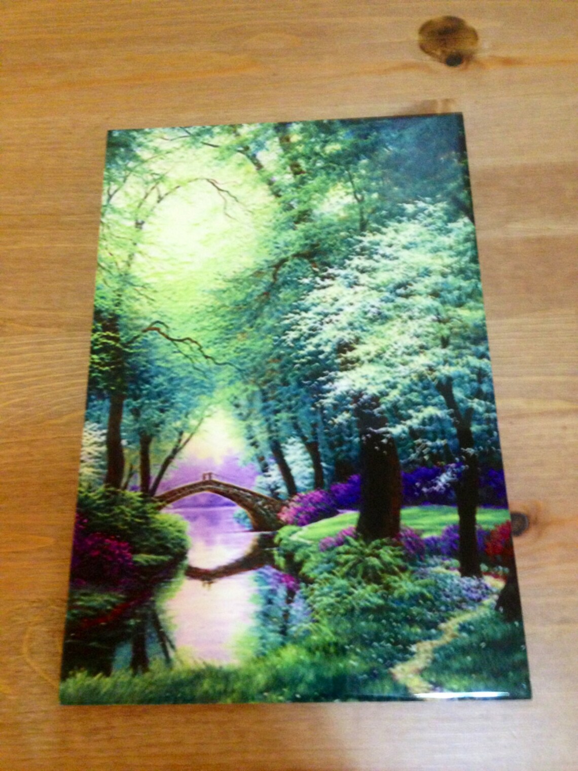 Magic Forest Ceramic Wall Art Tile 8 by 12 Glossy - Etsy
