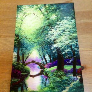 Magic Forest Ceramic Wall Art Tile, 8" by 12" Glossy Finish, With or ...