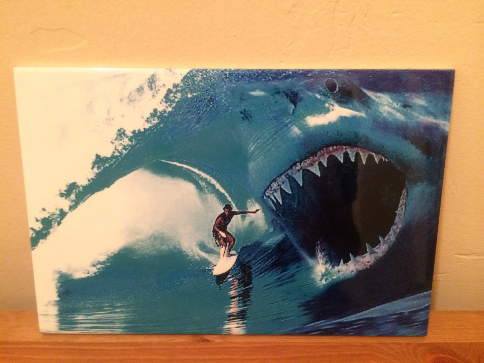 Shark Ceramic Wall Art Tile 8 by 12 Glossy - Etsy