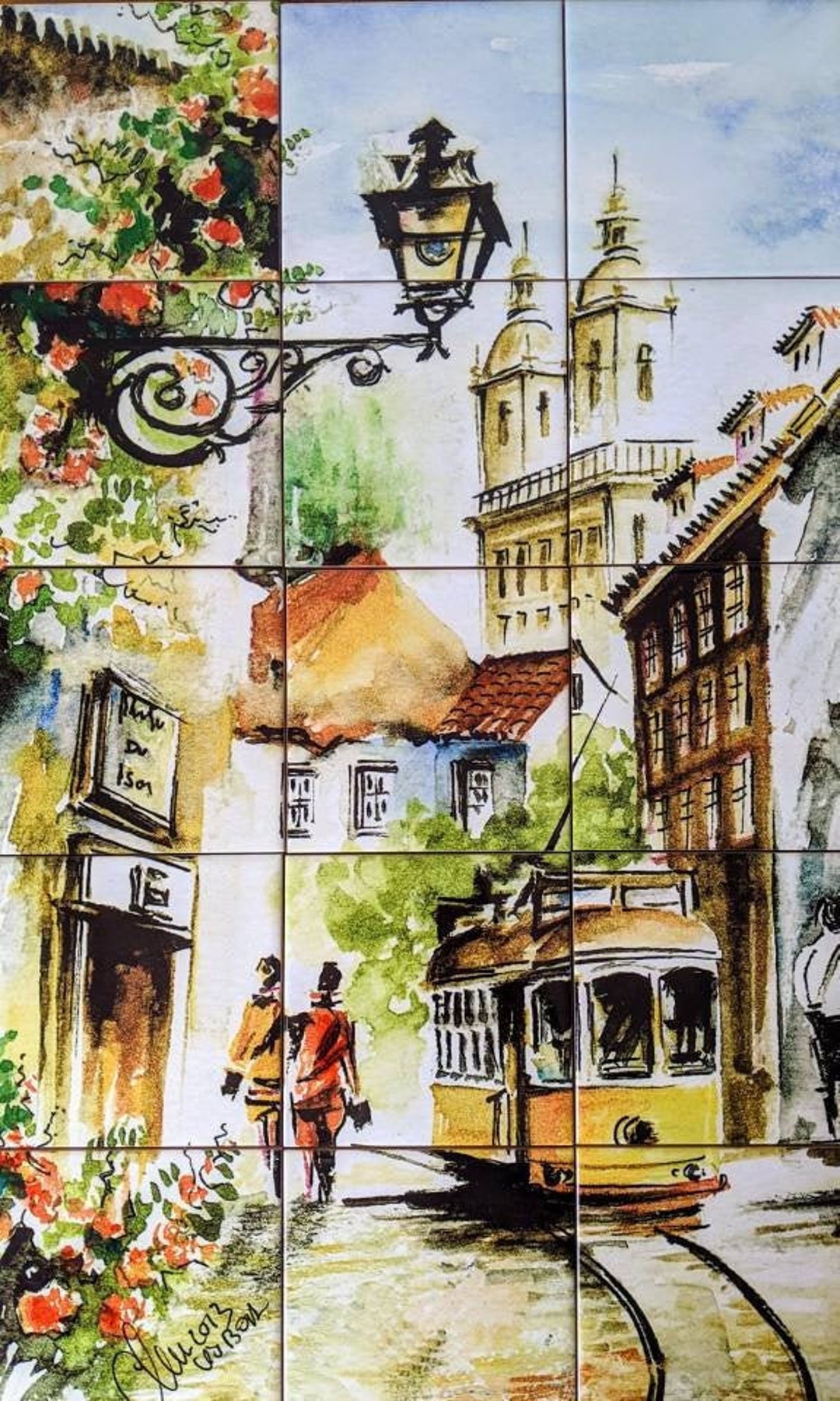 Trams in Milan Ceramic Tile Mural. - Etsy