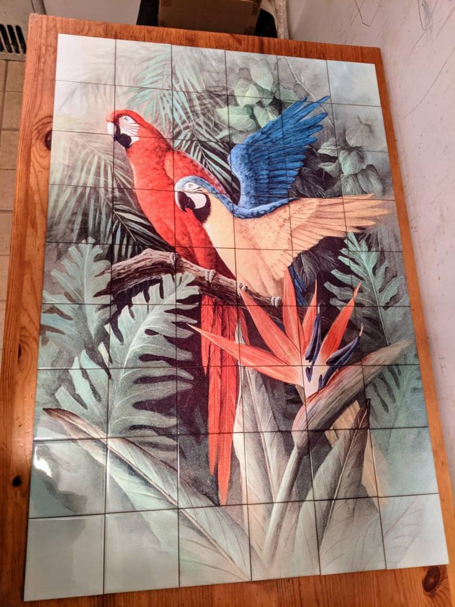Parrots Ceramic Tile Mural. - Etsy