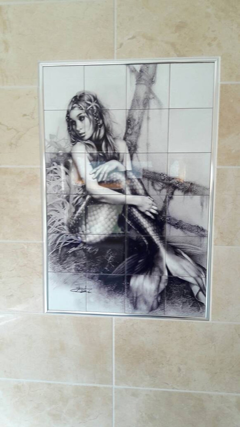 Mermaid Siren Ceramic Tile Mural Backsplash Etsy