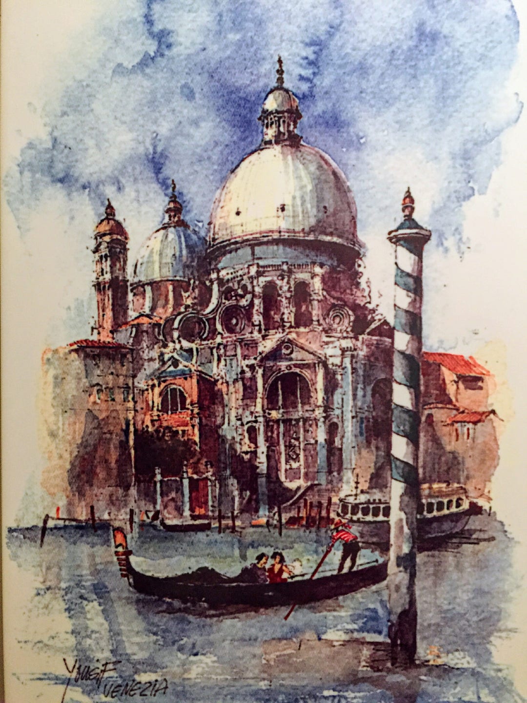 Venice Ceramic Wall Art Tile, 8" by 12" Glossy Finish, With or Without ...