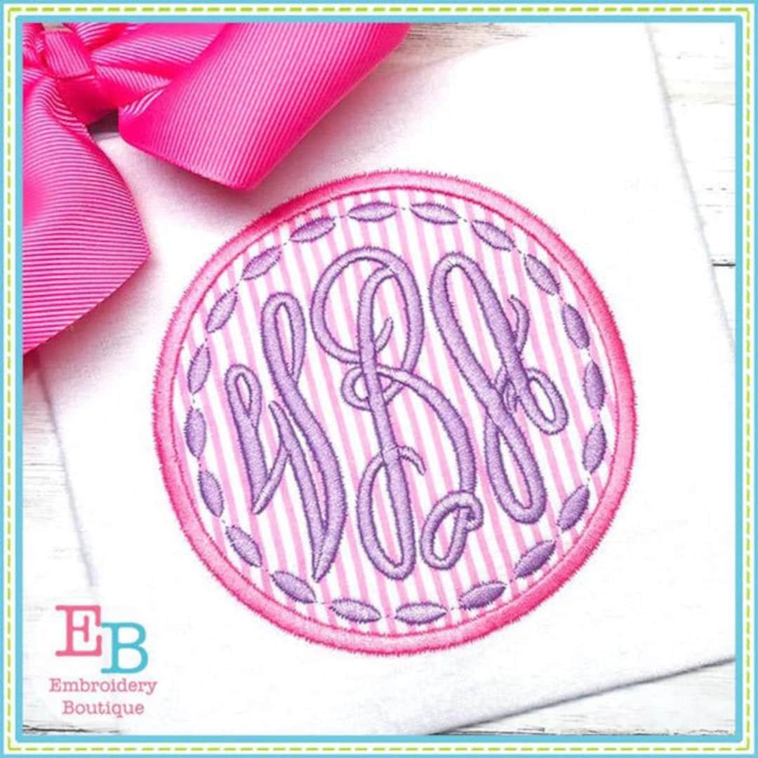 Circle Bead Frame: Machine Applique Embroidery Design (digital Download ...